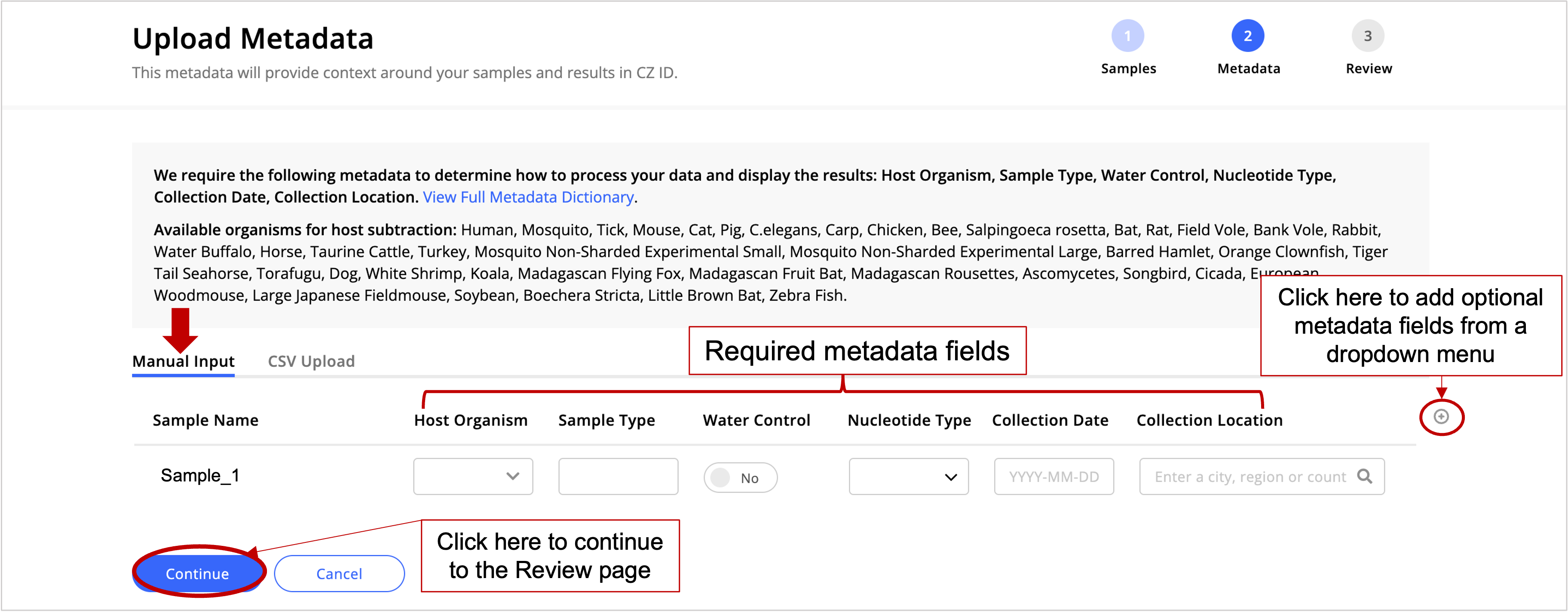 Upload or Select Data for AMR Analysis – CZ ID Help Center