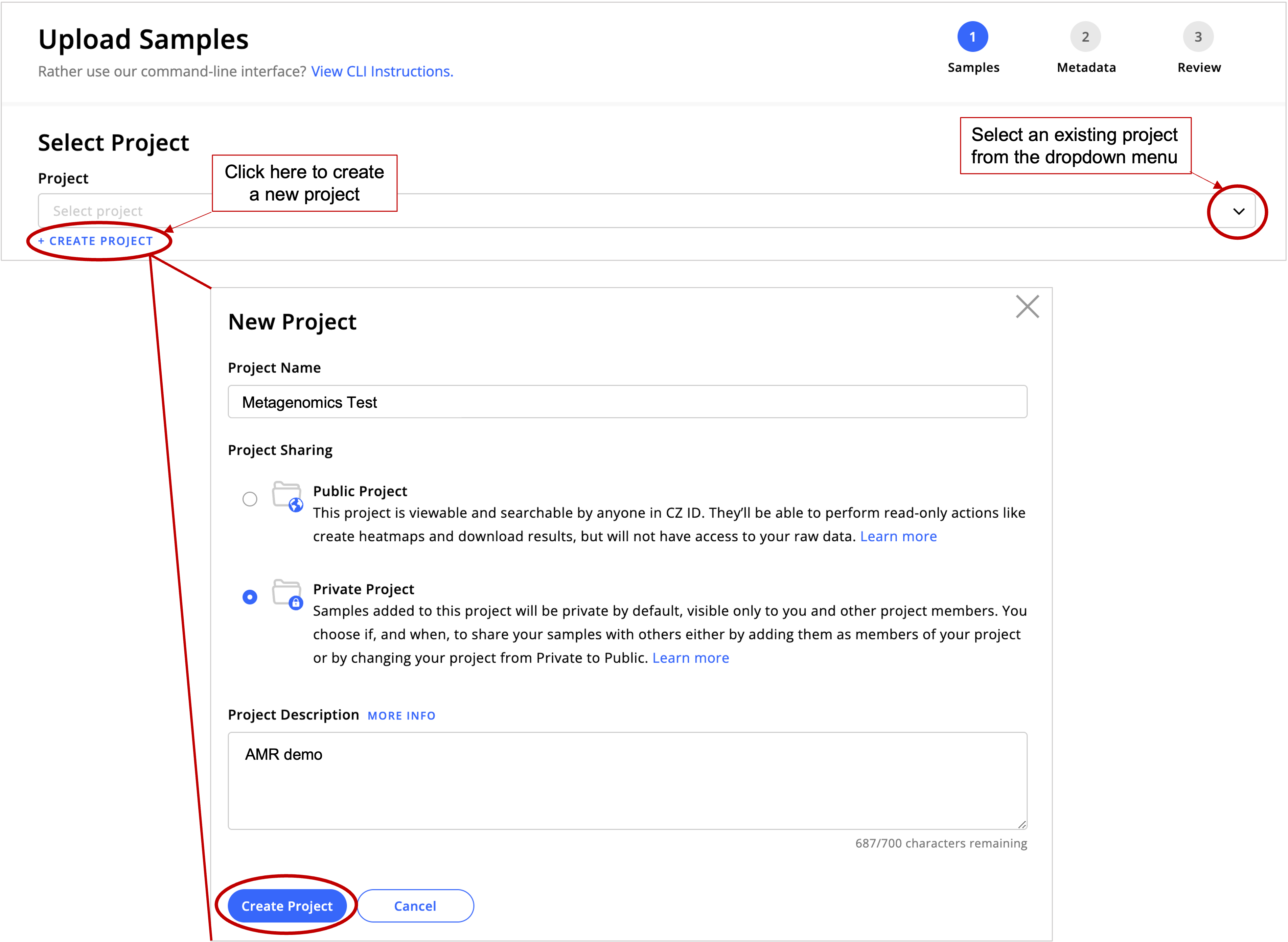 Upload or Select Data for AMR Analysis – CZ ID Help Center