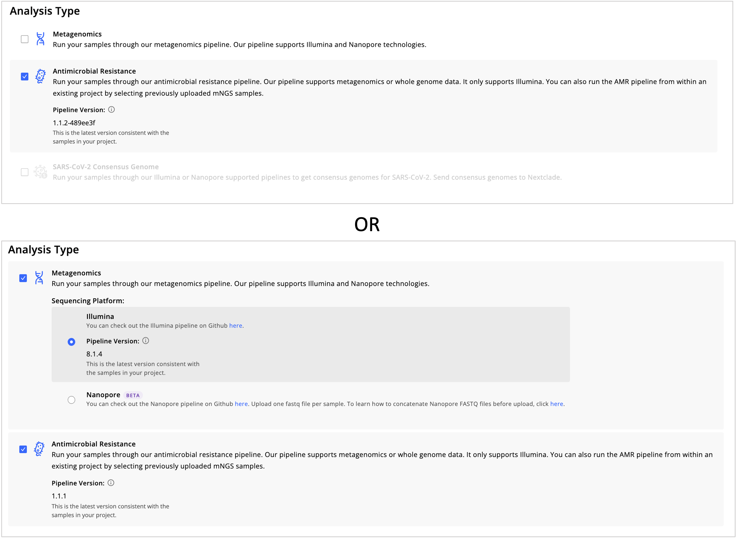 Upload or Select Data for AMR Analysis – CZ ID Help Center
