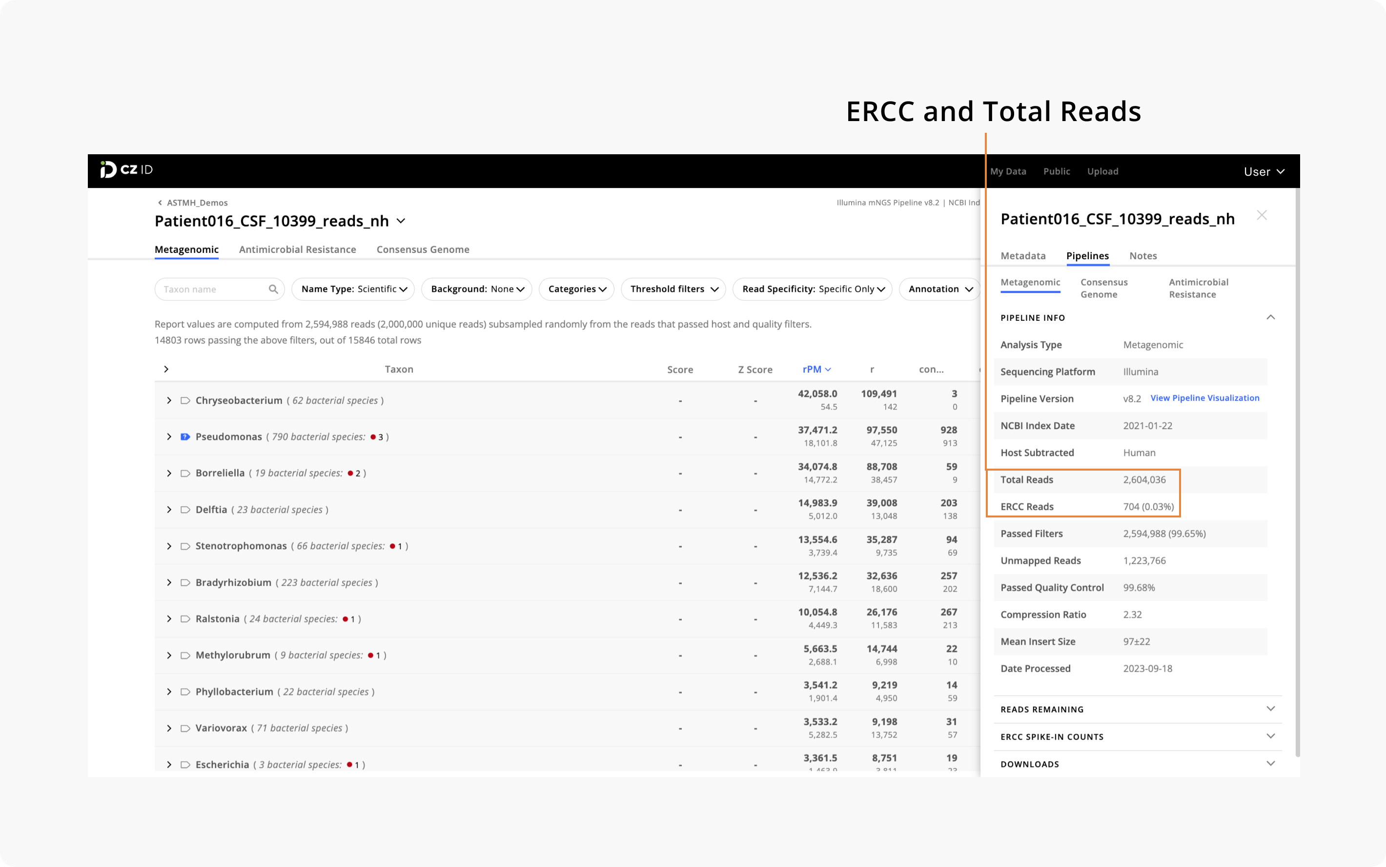Where do I find ERCC spike-in read counts? – CZ ID Help Center
